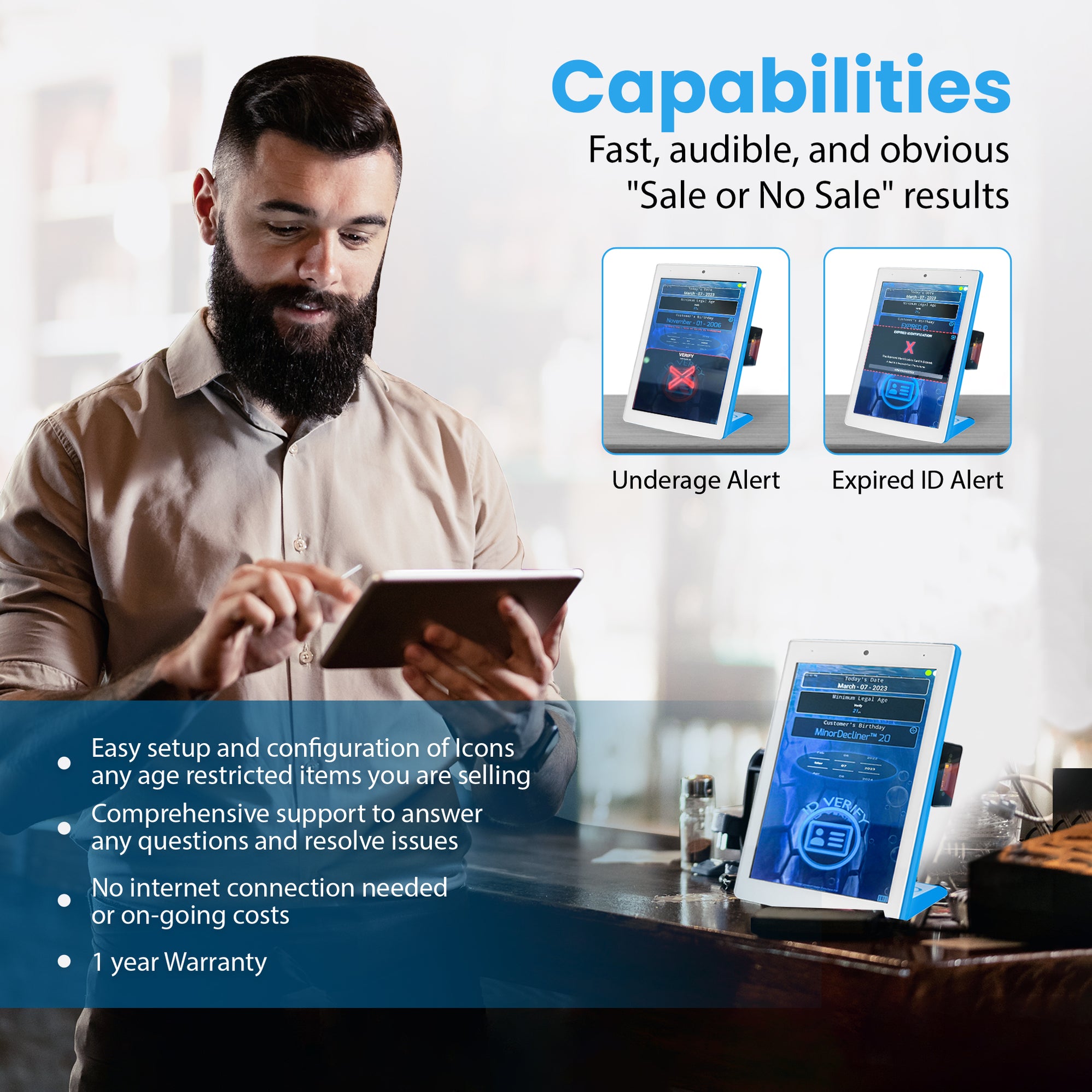 Cost Effective & Easy to Use ID Scanners by Minor Decliner